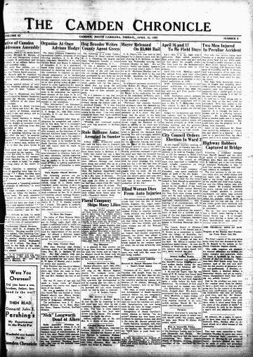 Historical Newspapers of South Carolina